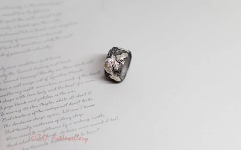 Autumn Ring made from silver clay